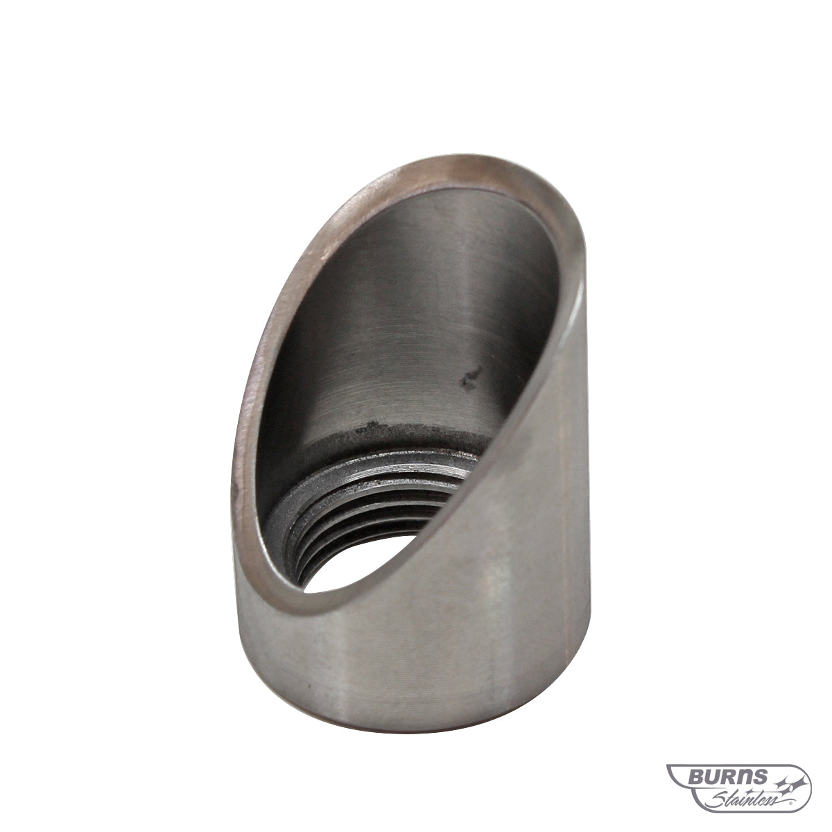 O2 Sensor Ring, 18mm, 304 Stainless, 45 Degree angle